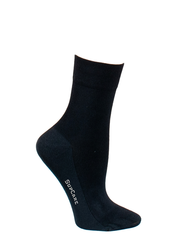 Compression Crew Socks Bamboo, Black – SupCare
