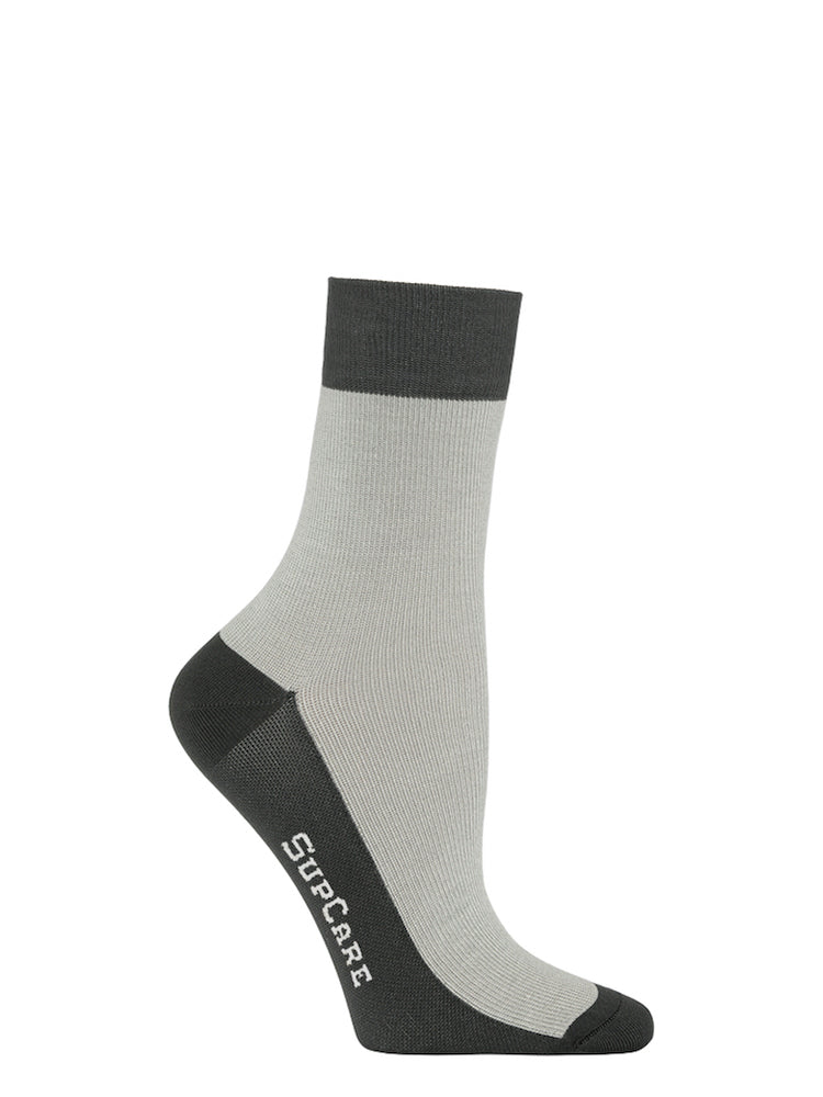 Wool compression crew socks, grey and dark grey – SupCare